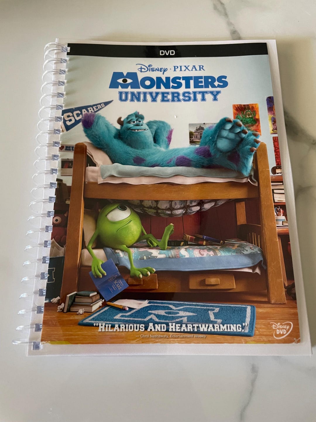 Disney Pixar Monsters University Movie DVD Upcycled Spiral Bound ...