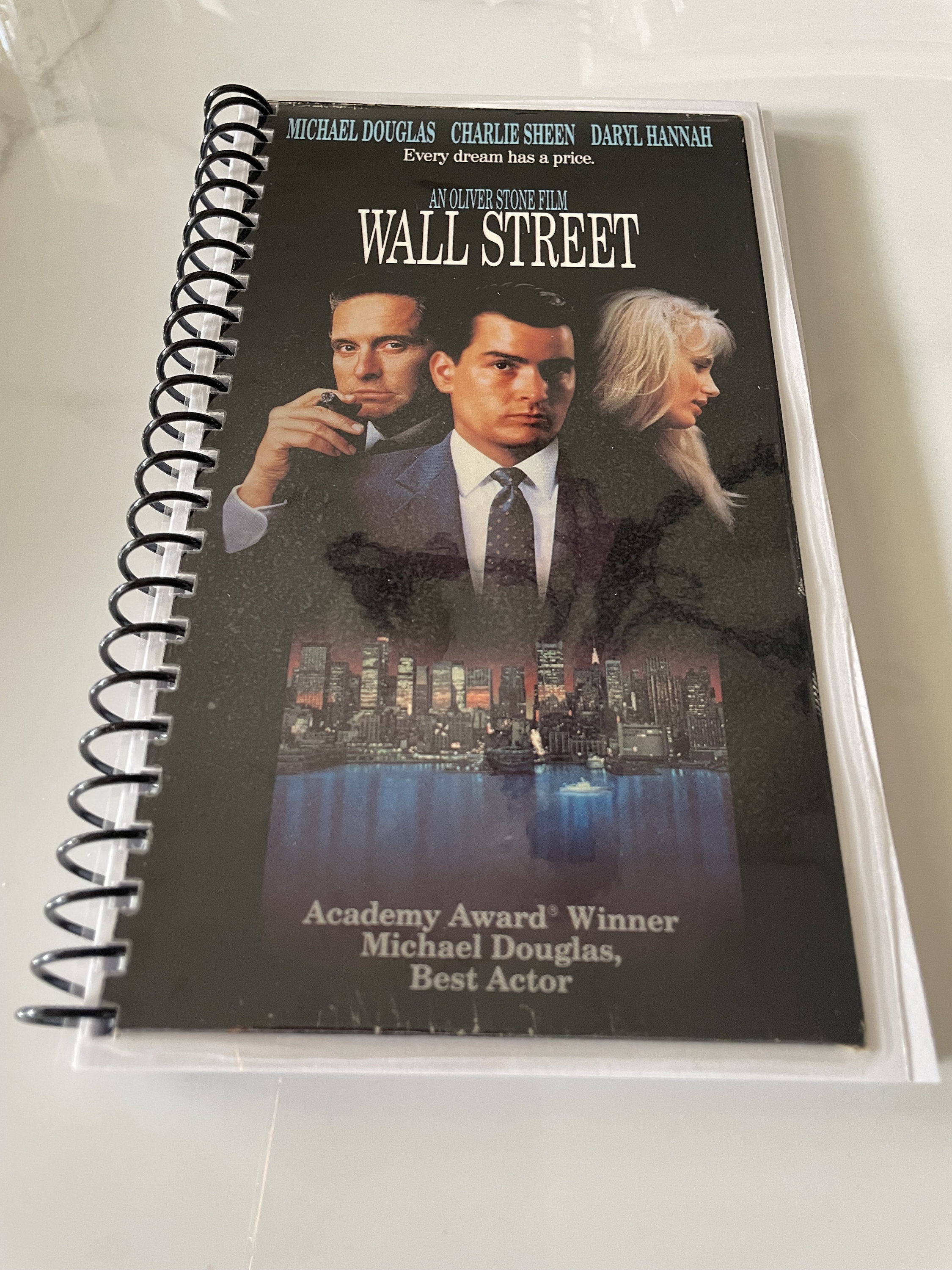Wall Street Movie VHS Upcycled Spiral Bound Notebook Journal Vintage ...