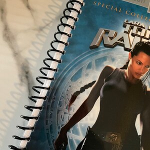 Lara Croft Tomb Raider Movie DVD Angelina Jolie Upcycled Spiral Bound ...