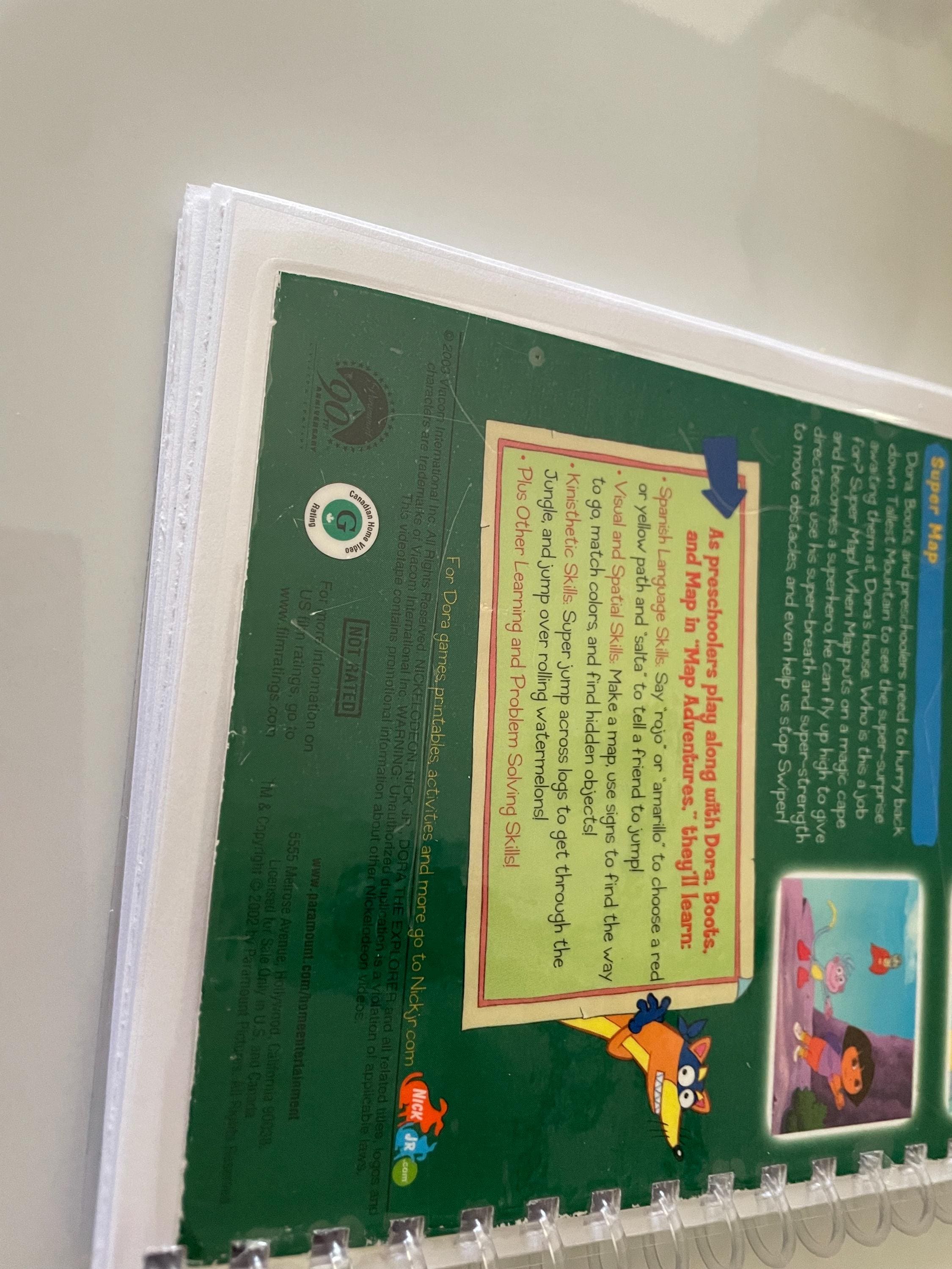 Nickelodeon Nick Jr Dora the Explorer TV Show VHS Upcycled Spiral Bound ...