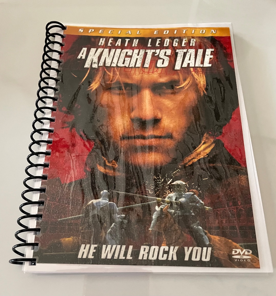 A Knights Tale Movie DVD Upcycled Spiral Bound Notebook Journal Vintage ...