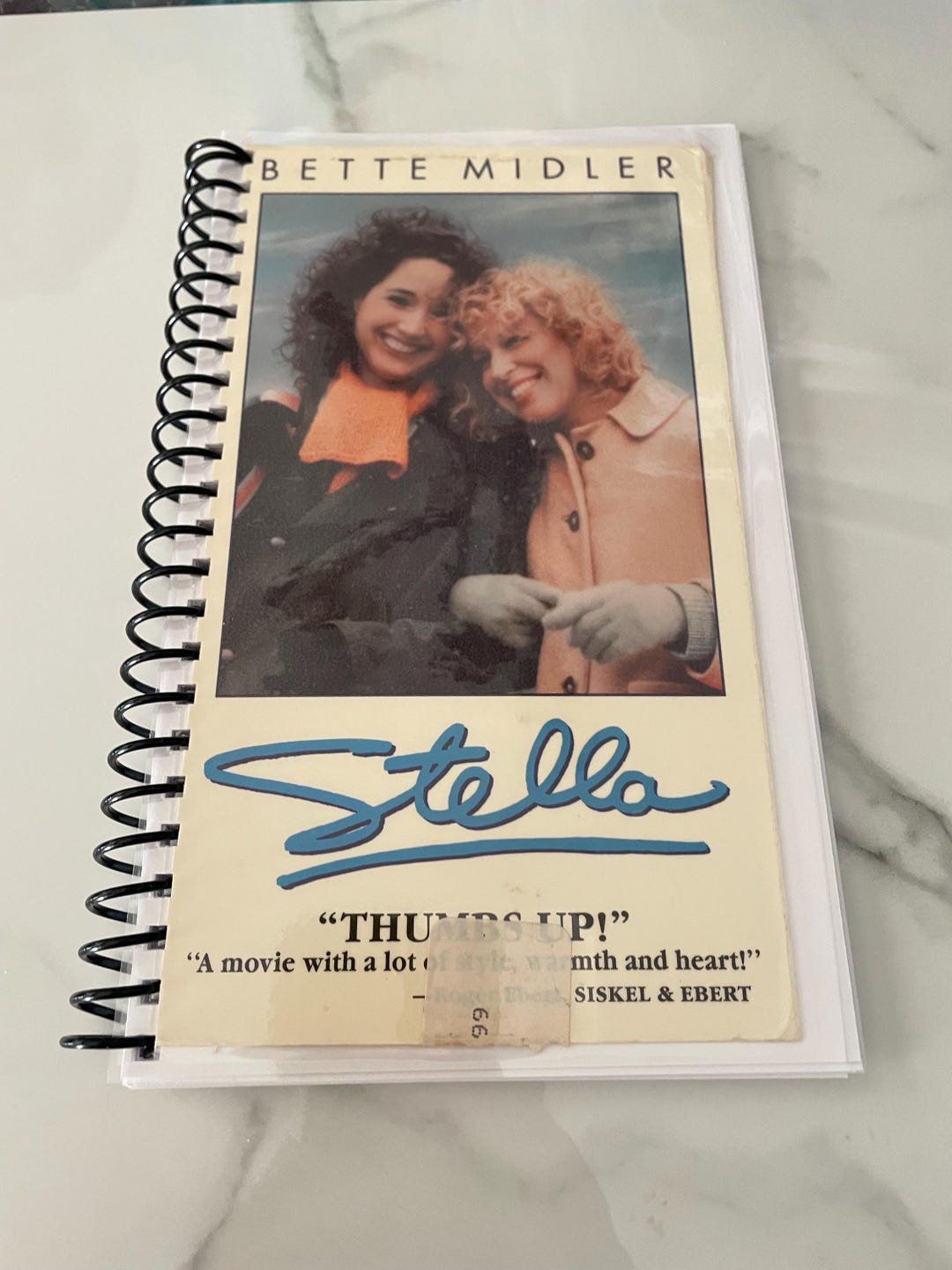 Stella Movie VHS Upcycled Spiral Bound Notebook Notepad Journal Vintage ...