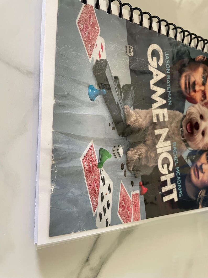 Game Night Movie DVD VHS Upcycled Spiral Bound Notebook Journal Notepad ...