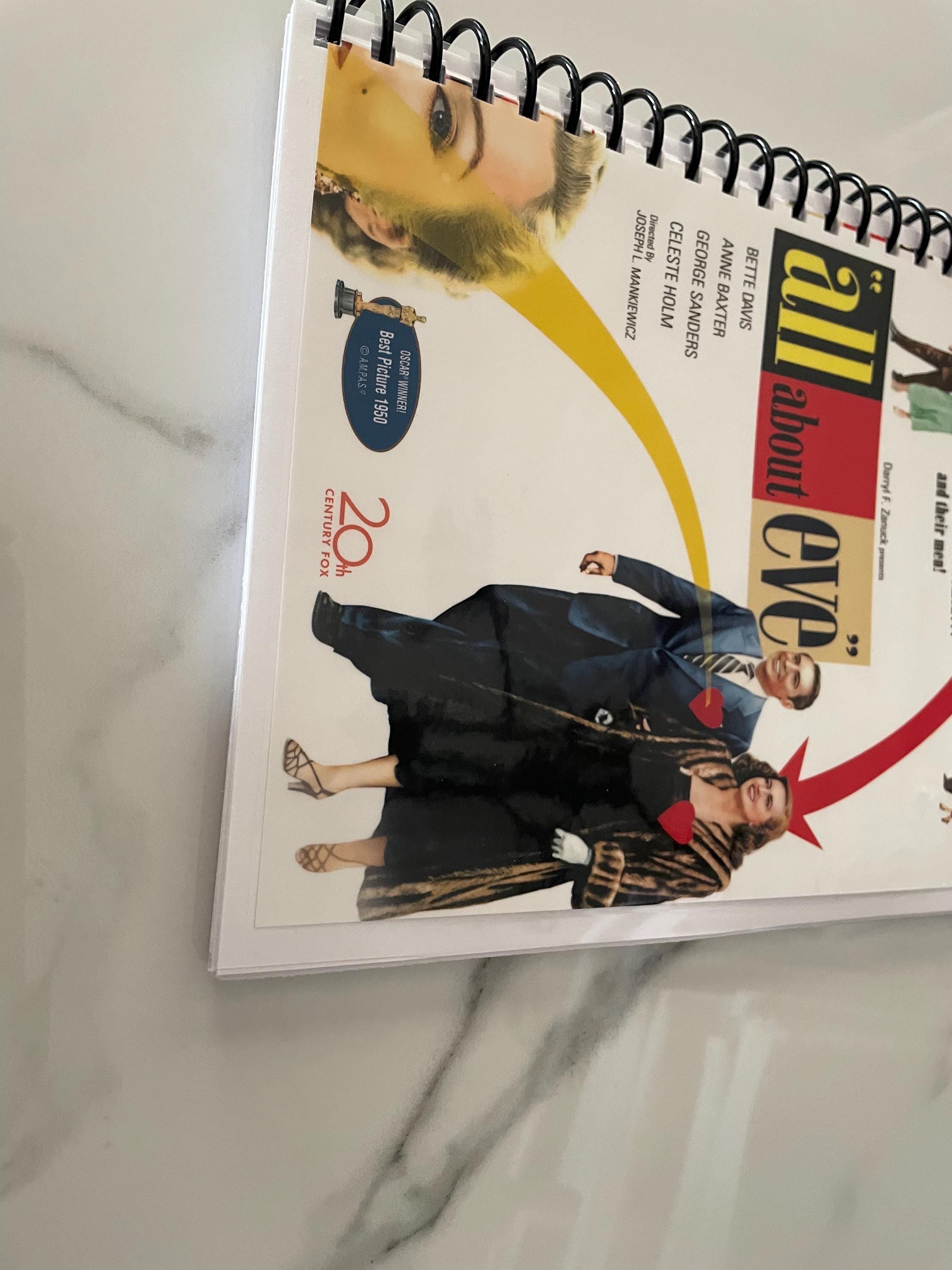 All About Eve Movie DVD Upcycled Spiral Bound Notebook Journal Notepad ...