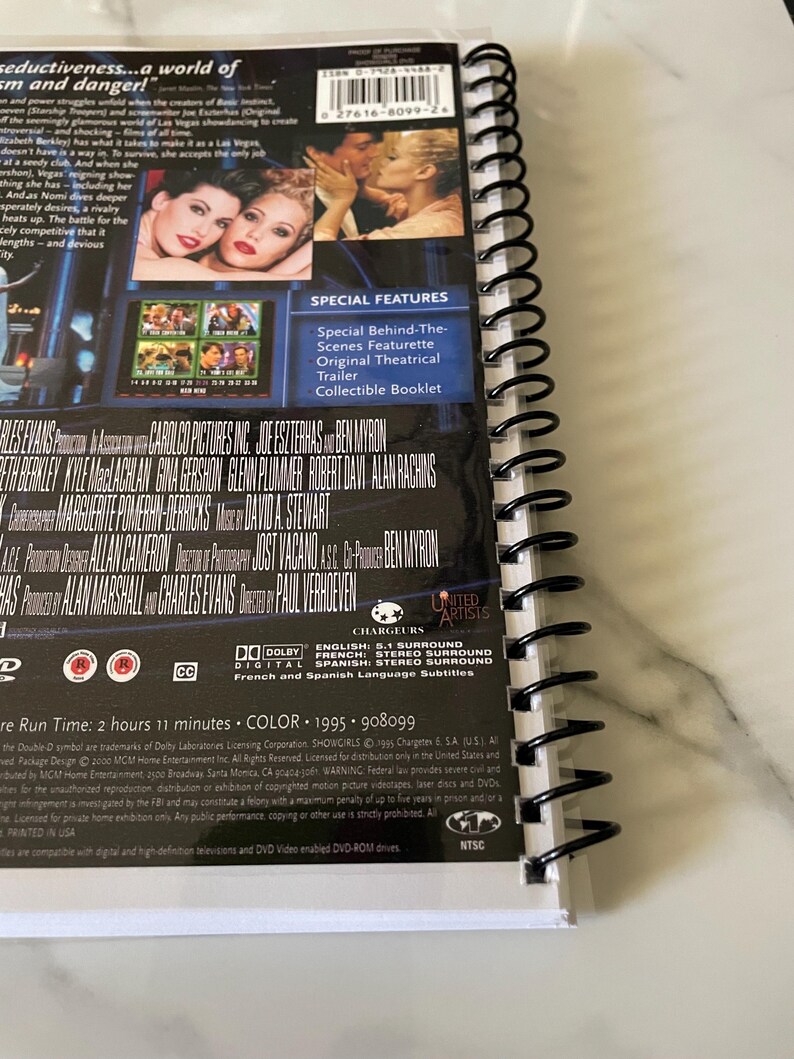 Show Girls Movie DVD Upcycled Spiral Bound Notebook Journal Notepad ...