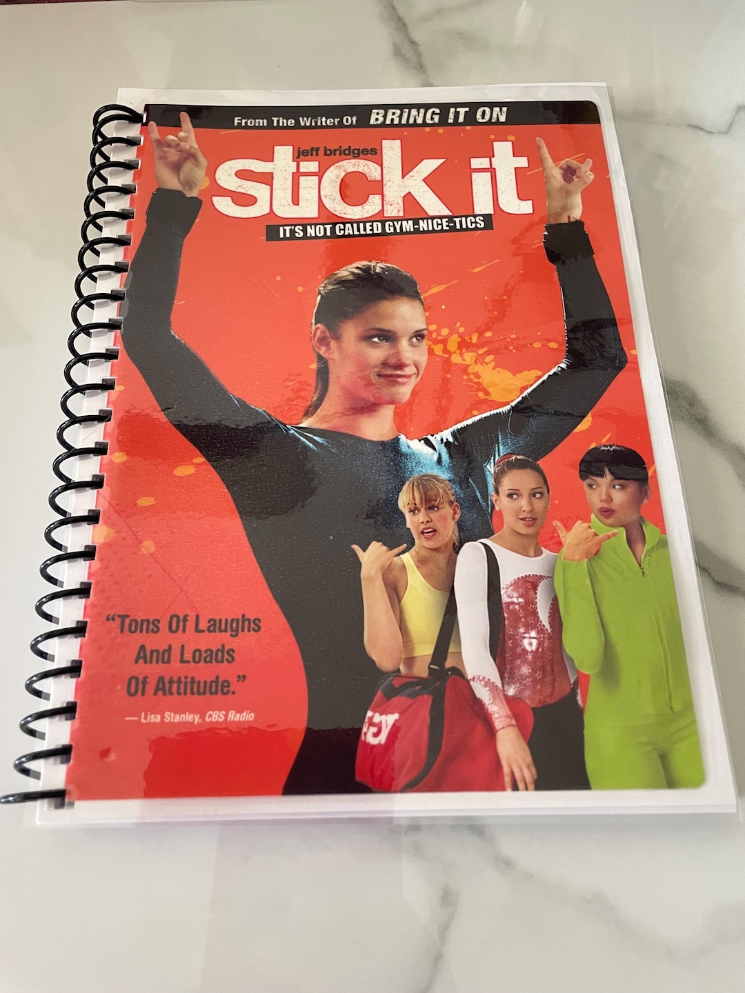 Stick It Movie DVD Upcycled Spiral Bound Notebook Journal Vintage Jeff ...