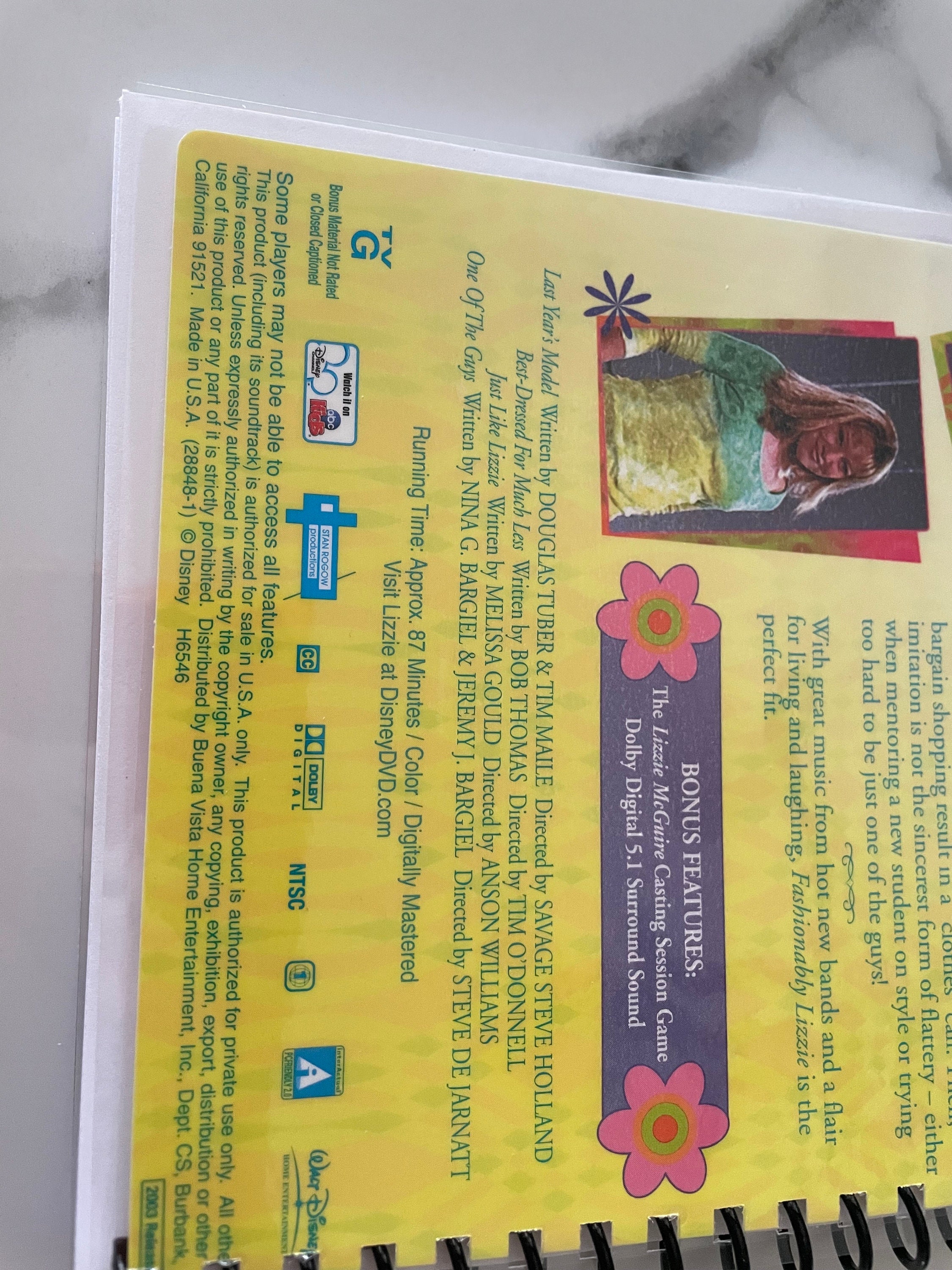 Disney Channels Lizzie Mcguire Fashionably Lizzie TV Show DVD Upcycled ...