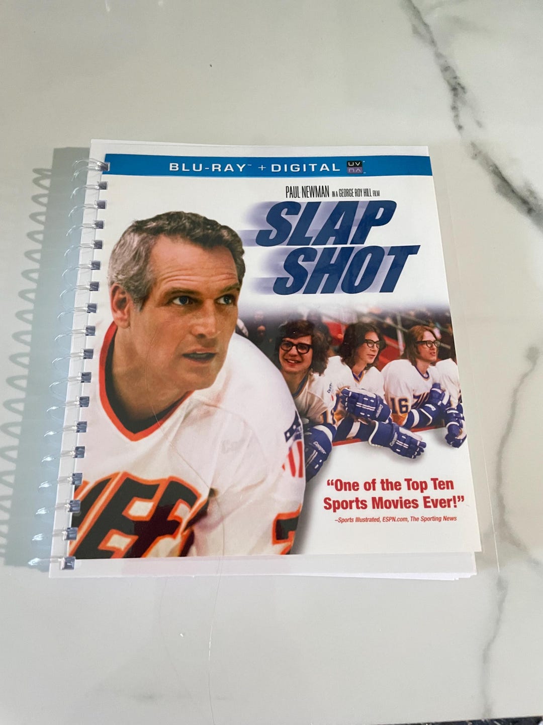 Slap Shot Movie Blu Ray DVD Upcycled Spiral Bound Notebook Journal ...