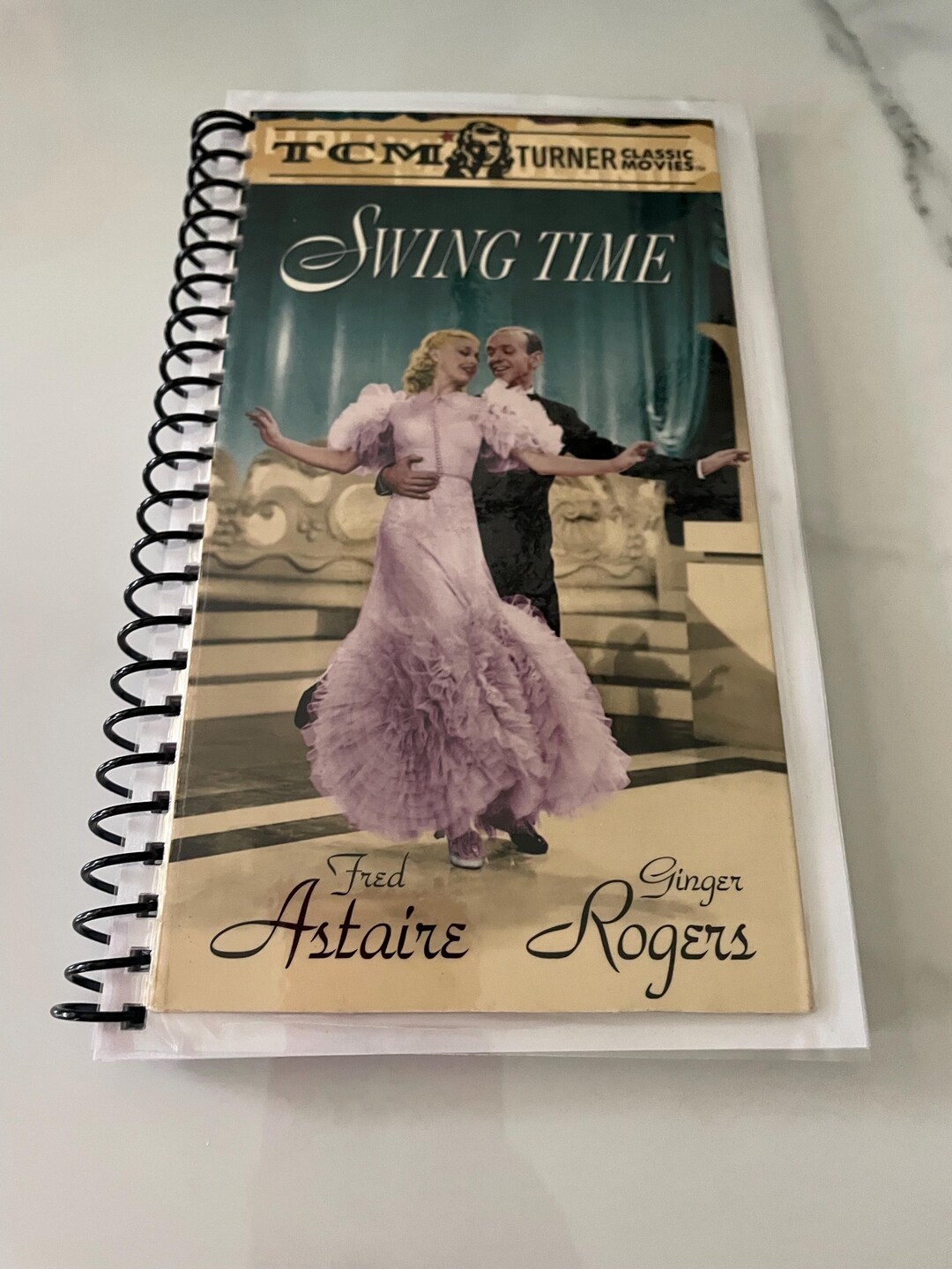 Swing Time Movie DVD VHS Upcycled Spiral Bound Notebook Journal Notepad ...