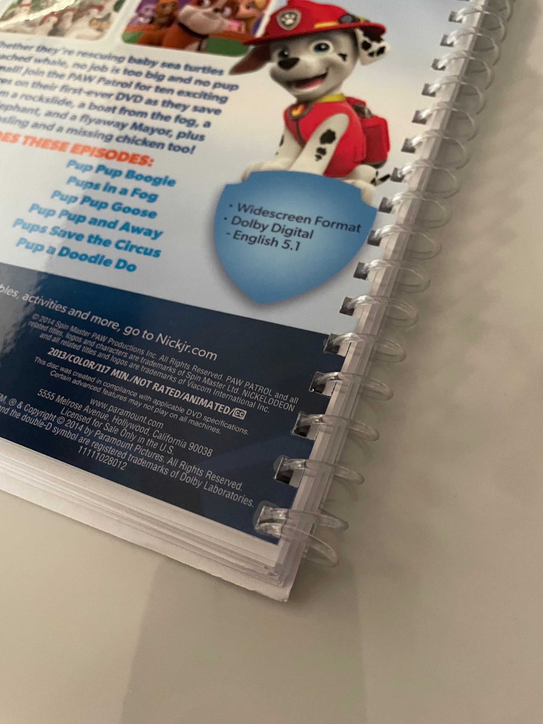 Nickelodeon Paw Patrol DVD Upcycled Spiral Bound Notebook Vintage ...