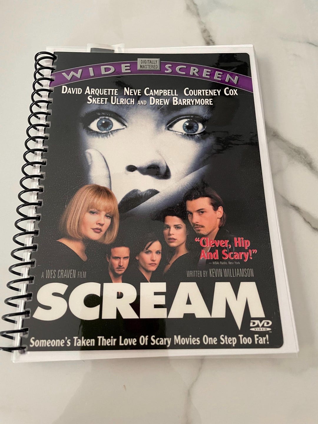 Scream Movie 90s DVD Upcycled Spiral Bound Notebook Vintage Ghostface ...