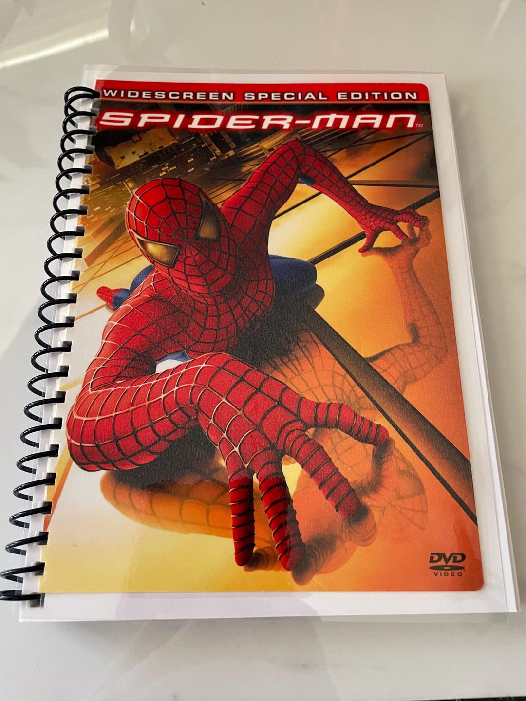 Spiderman Movie 2002 DVD Upcycled Spiral Bound Notebook Notepad Journal ...