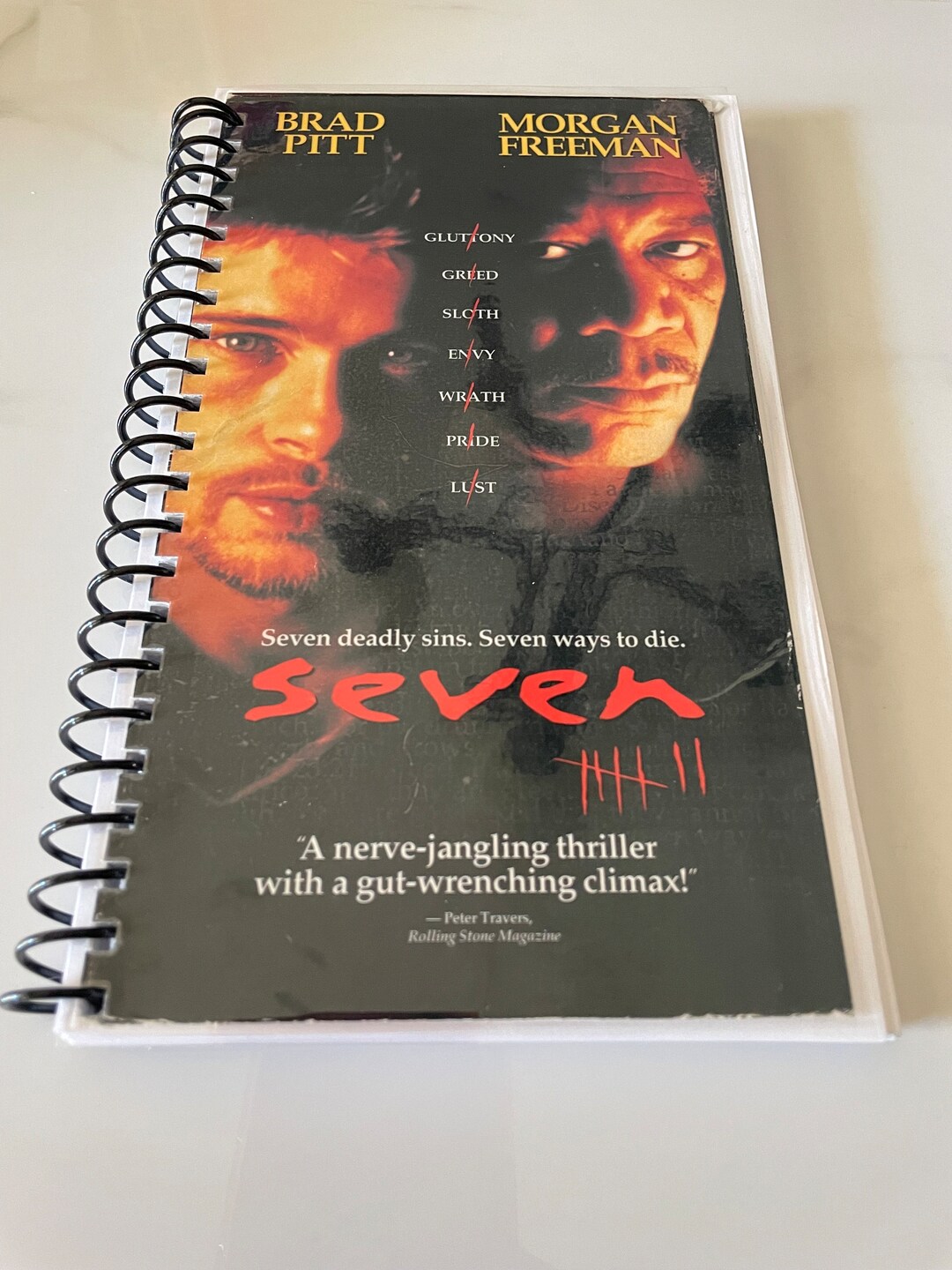90s Seven Movie VHS Upcycled Spiral Bound Notebook Journal Vintage ...