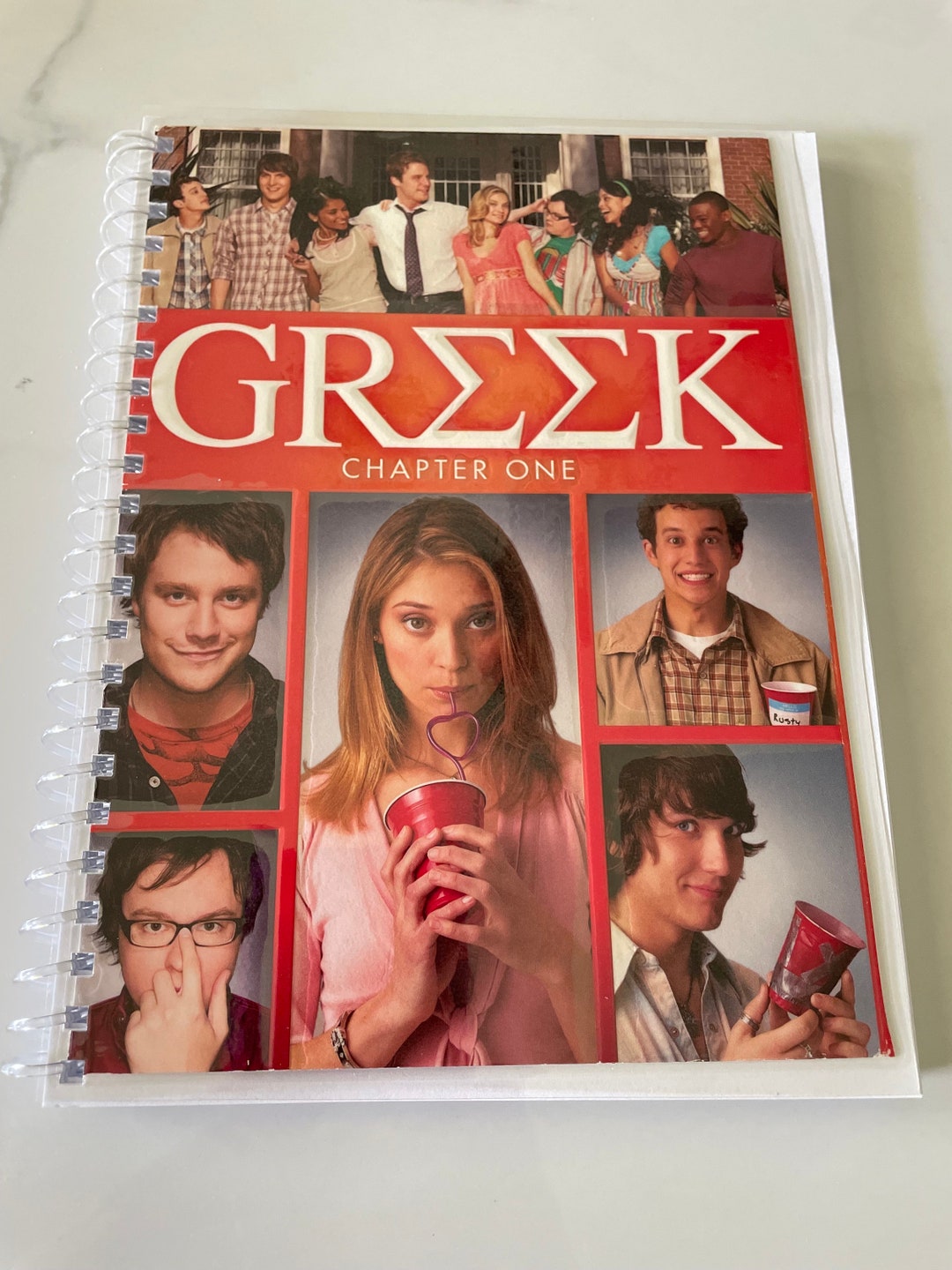 Greek Season 1 DVD Upcycled Spiral Bound Notebook Vintage Gift Ideas TV ...