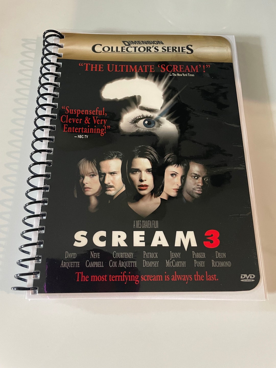 Scream 3 Movie 90s DVD Upcycled Spiral Bound Notebook Vintage - Etsy