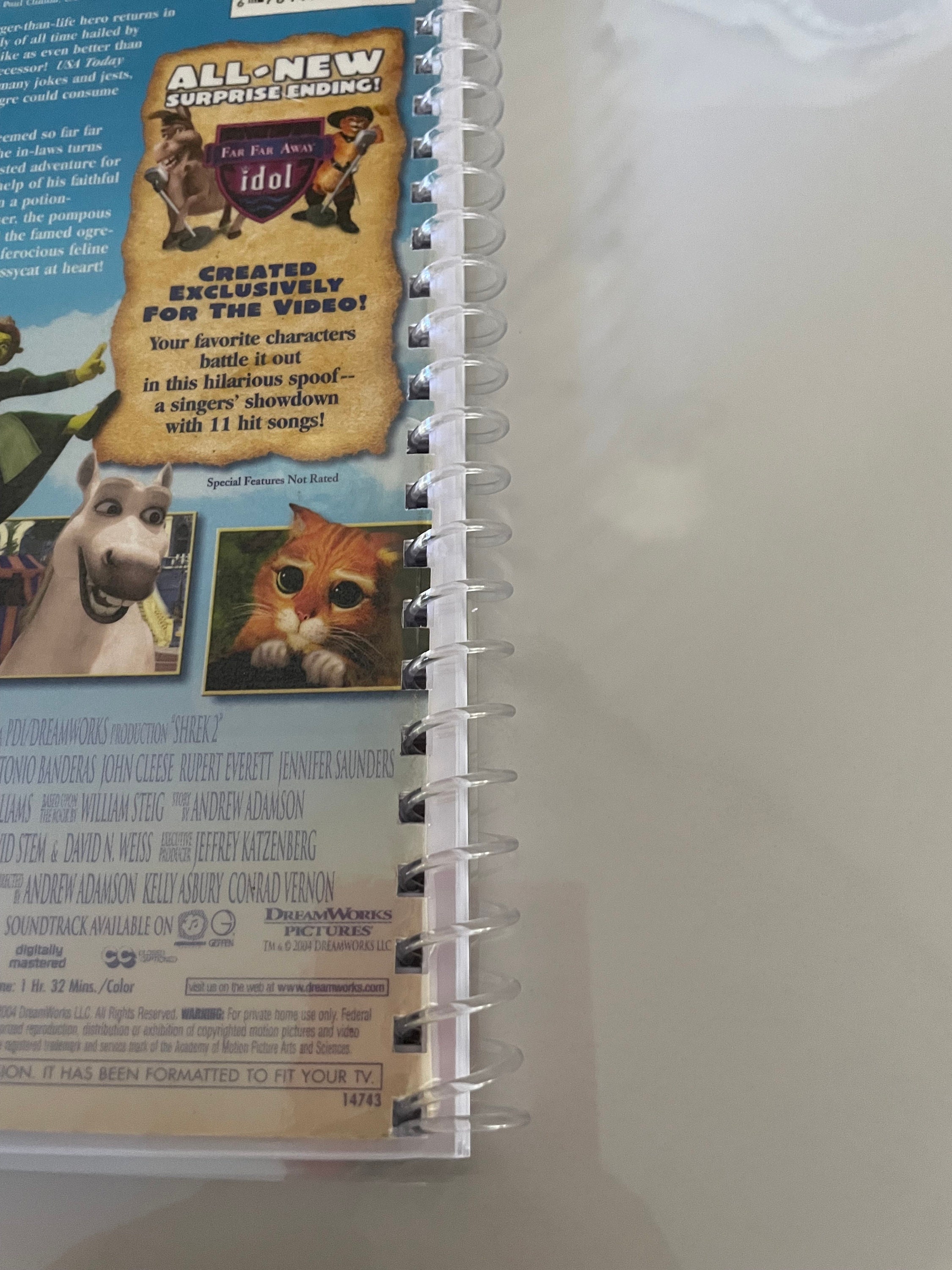 Shrek 2 2004 Movie VHS Upcycled Spiral Bound Notebook Vintage - Etsy