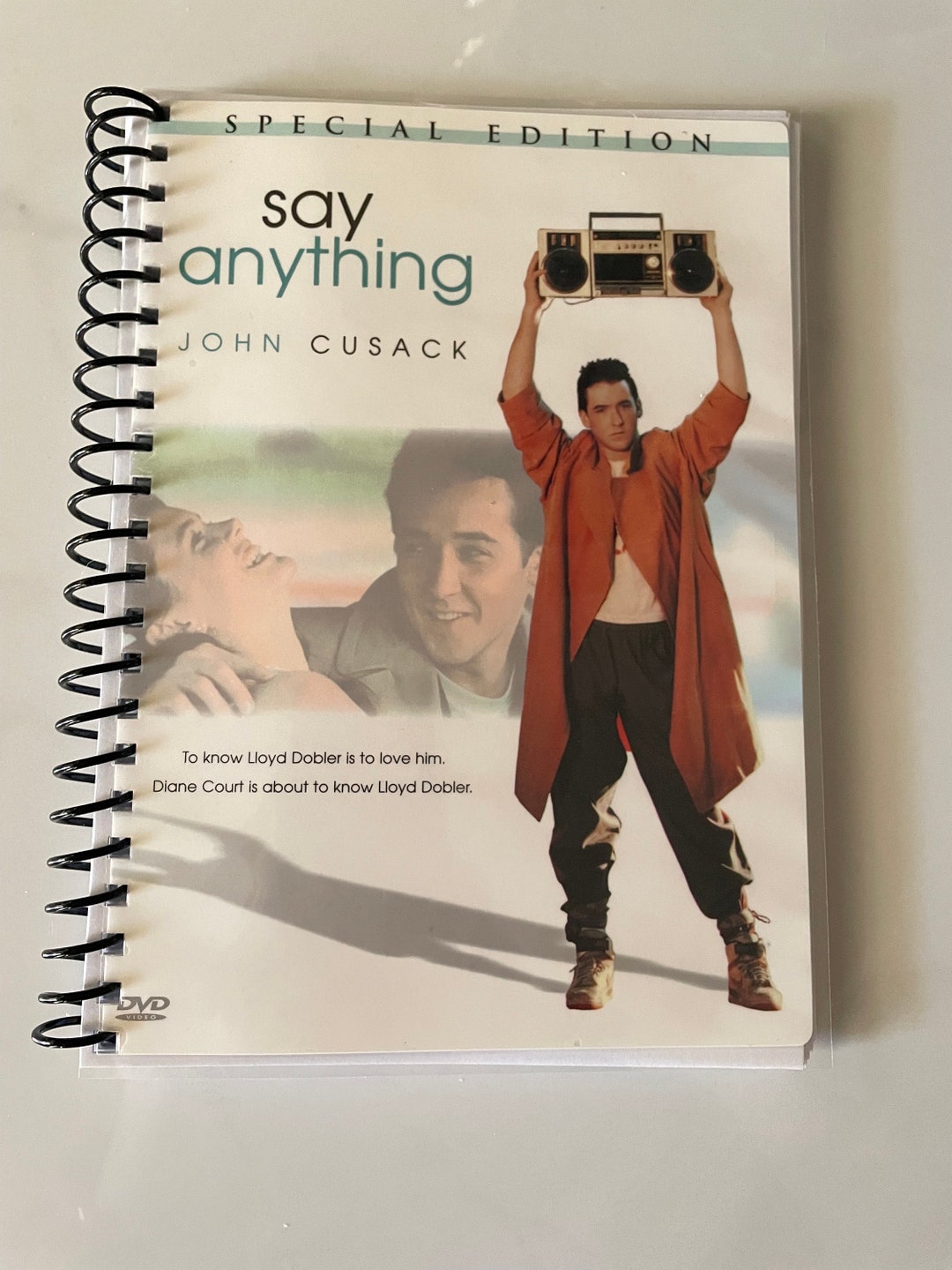 Say Anything Movie 80s DVD John Cusack Ione Syke Upcycled Spiral Bound ...