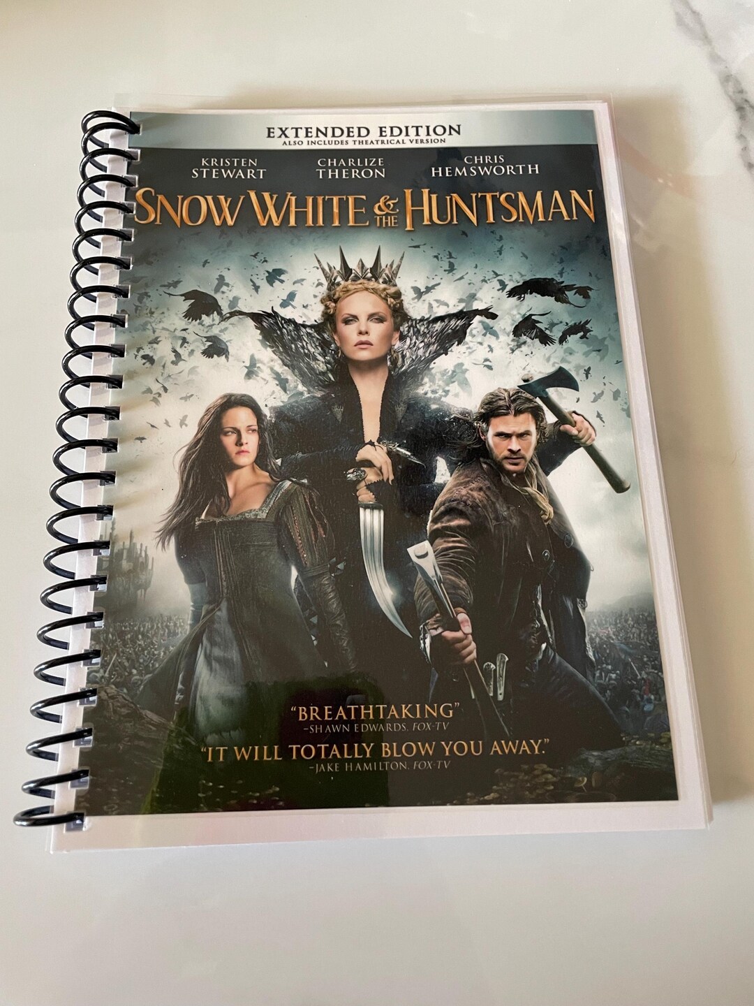 Snow White & the Huntsmen Movie DVD Upcycled Spiral Bound Notebook ...