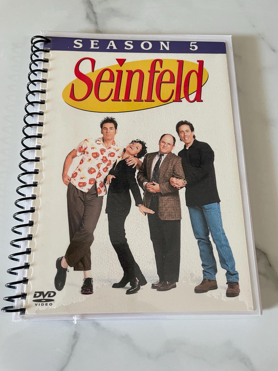 Seinfeld TV Series Show Season 5 90s DVD Upcycled Spiral Bound Notebook ...