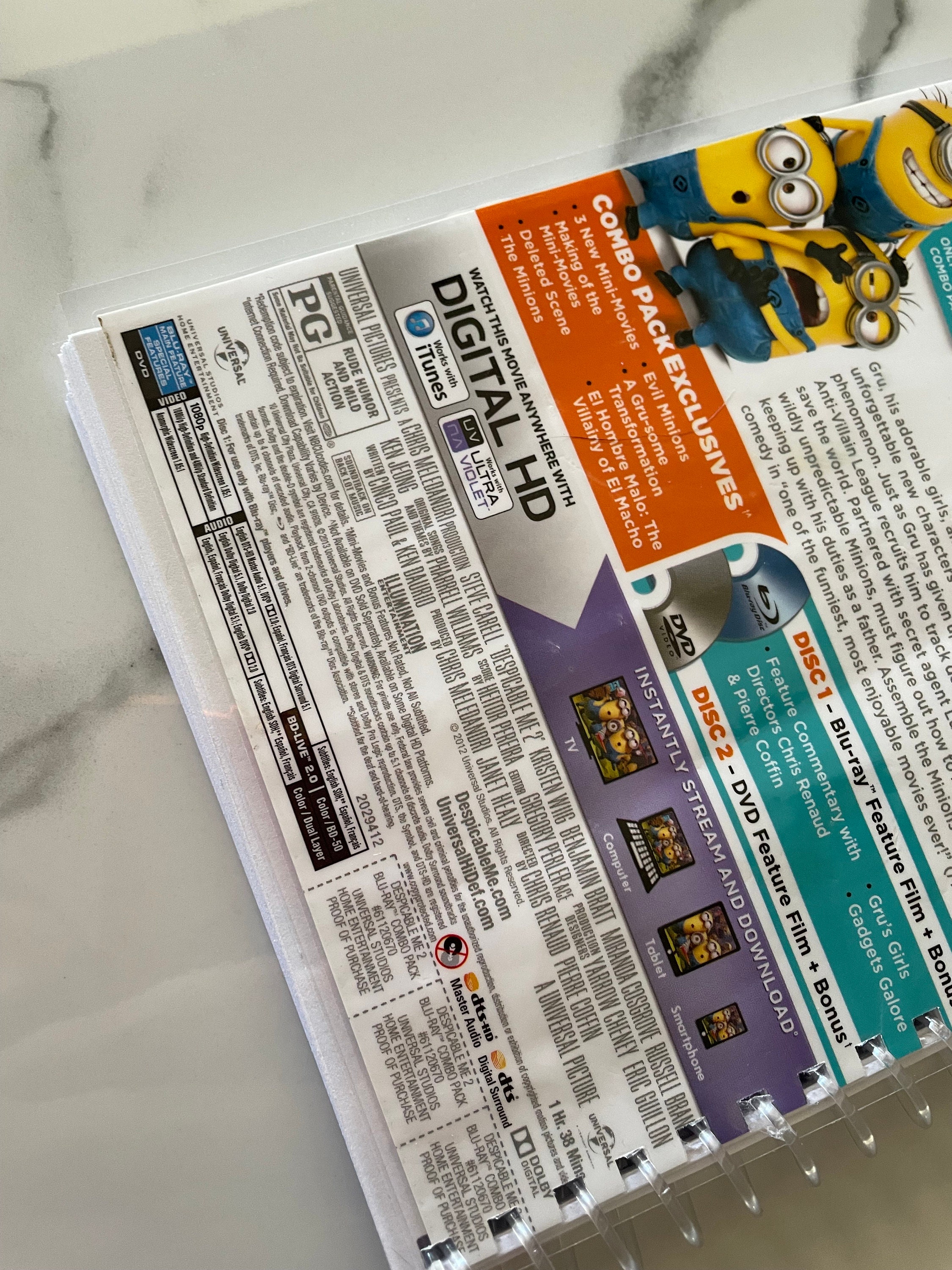 Despicable Me Movie Blu Ray DVD Upcycled Spiral Bound Notebook Journal ...