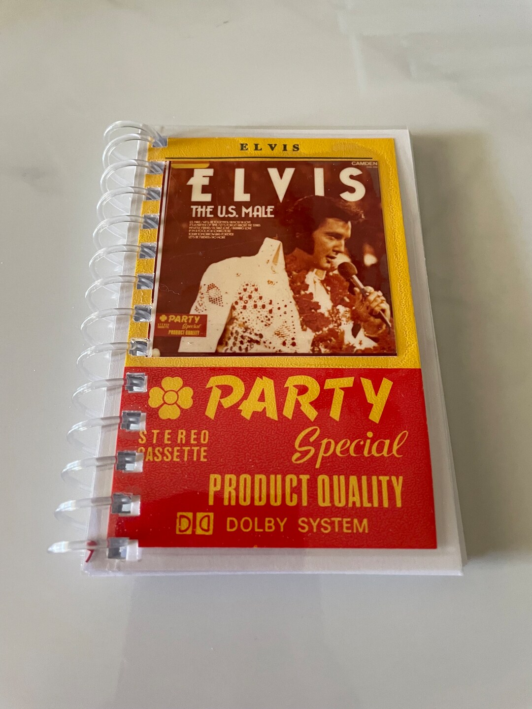 Elvis Presley Party Special Upcycled Spiral Bound Mini Small Cassette ...