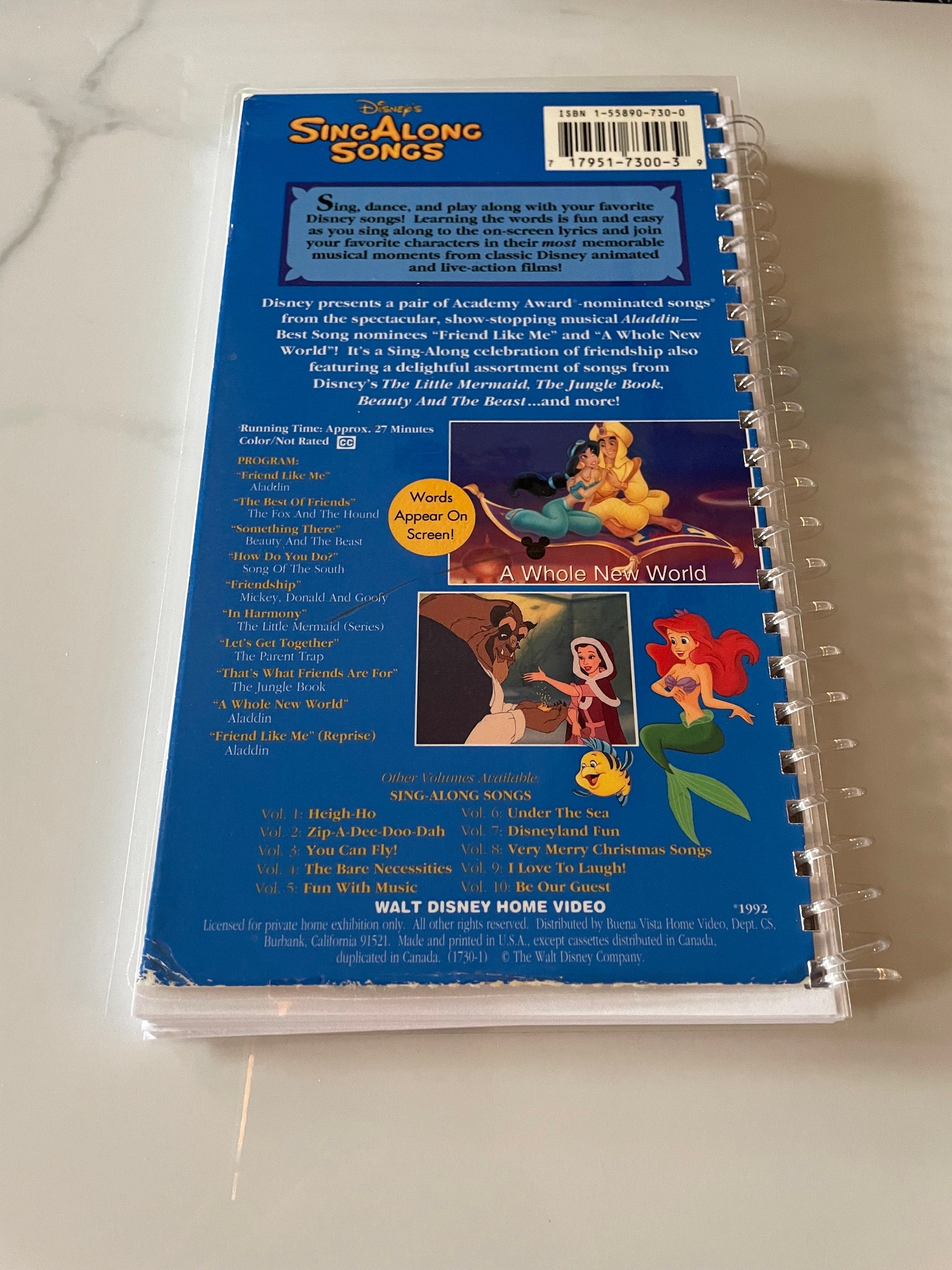 Disney Sing Along Songs Volume Eleven Friend Like Me Aladdin Movie VHS ...