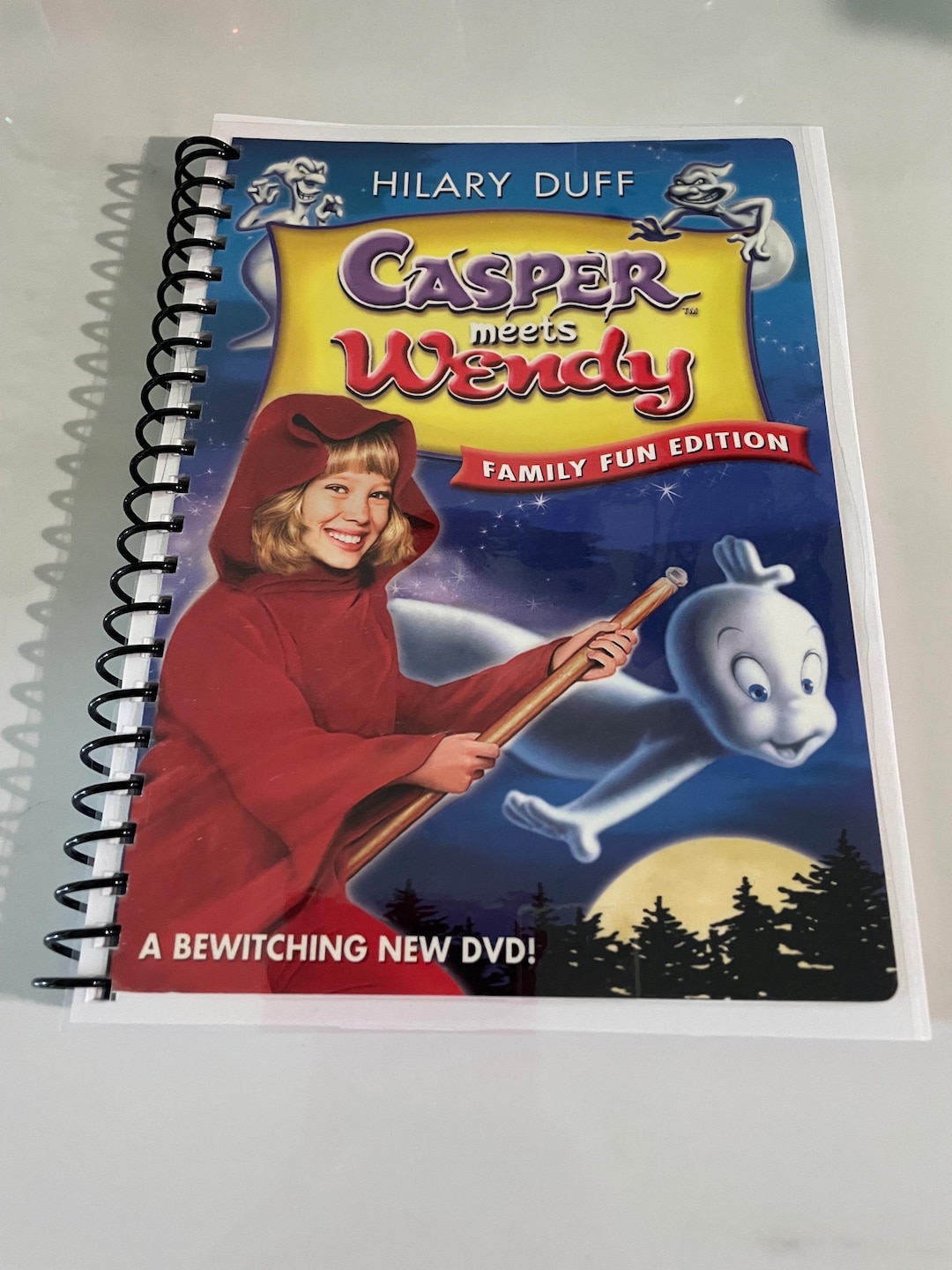 Casper Meets Wendy 90s Movie DVD VHS Upcycled Spiral Bound Notebook ...