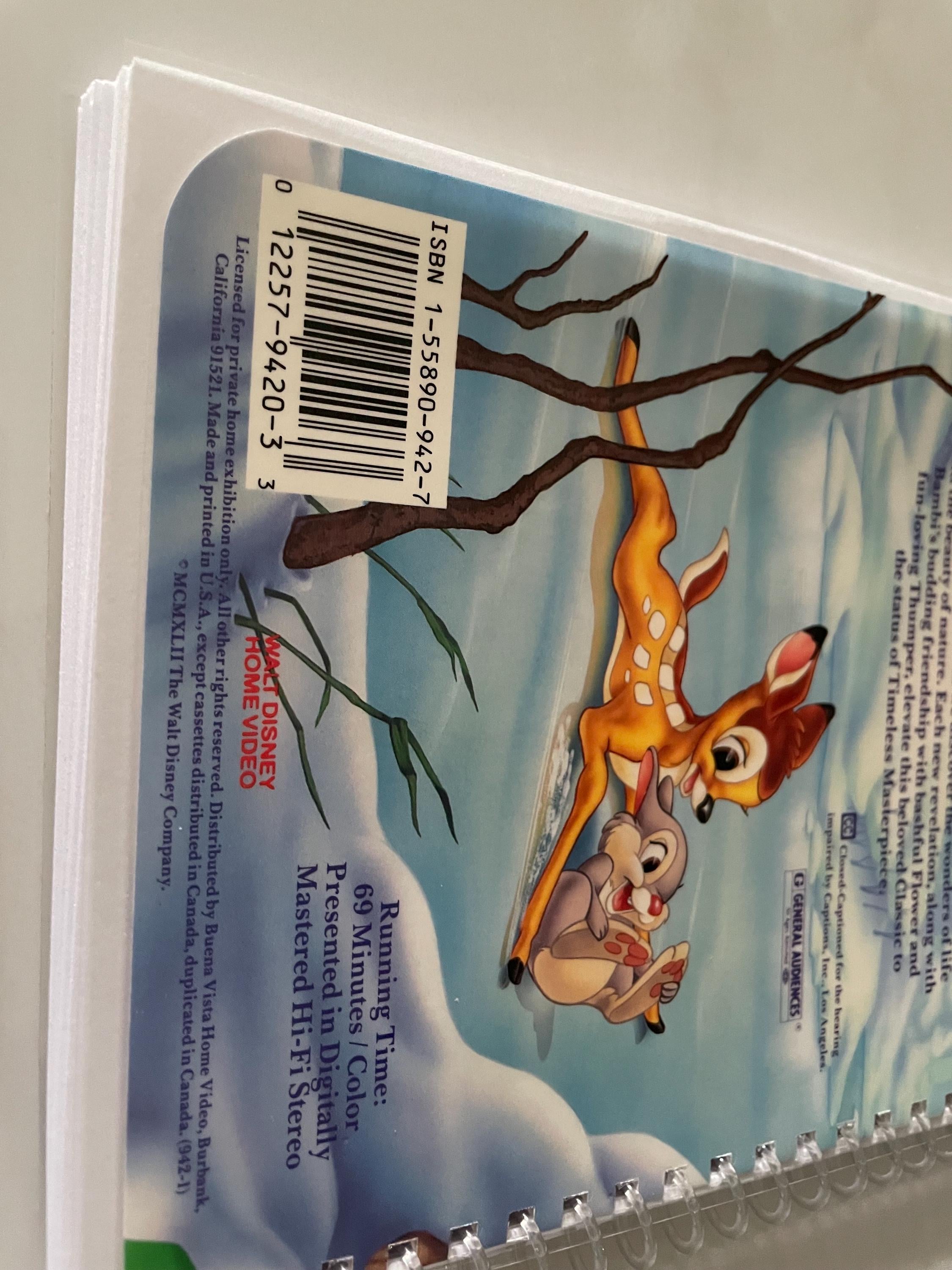 Disneys Bambi Classic Animated Movie VHS Upcycled Spiral Bound Notebook ...