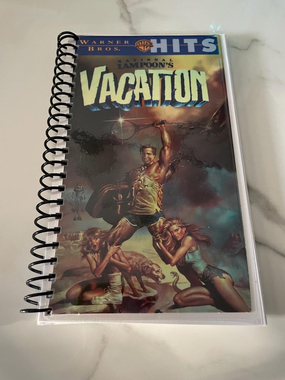National Lampoons Vacation Movie VHS Upcycled Spiral Bound Notebook Journal Vintage Gift Idea ...