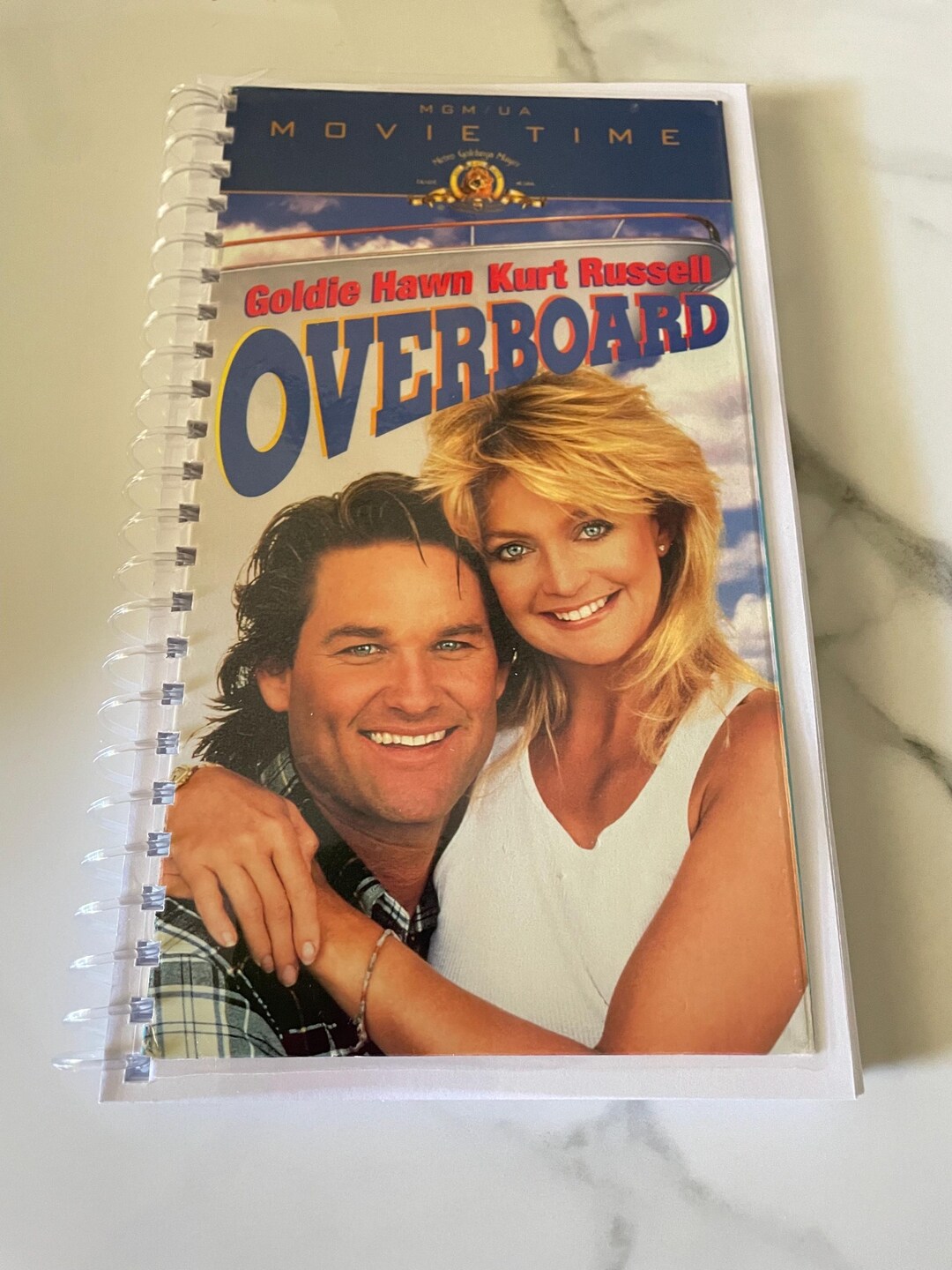 Overboard Movie 80s VHS Upcycled Spiral Bound Notebook Journal Vintage ...