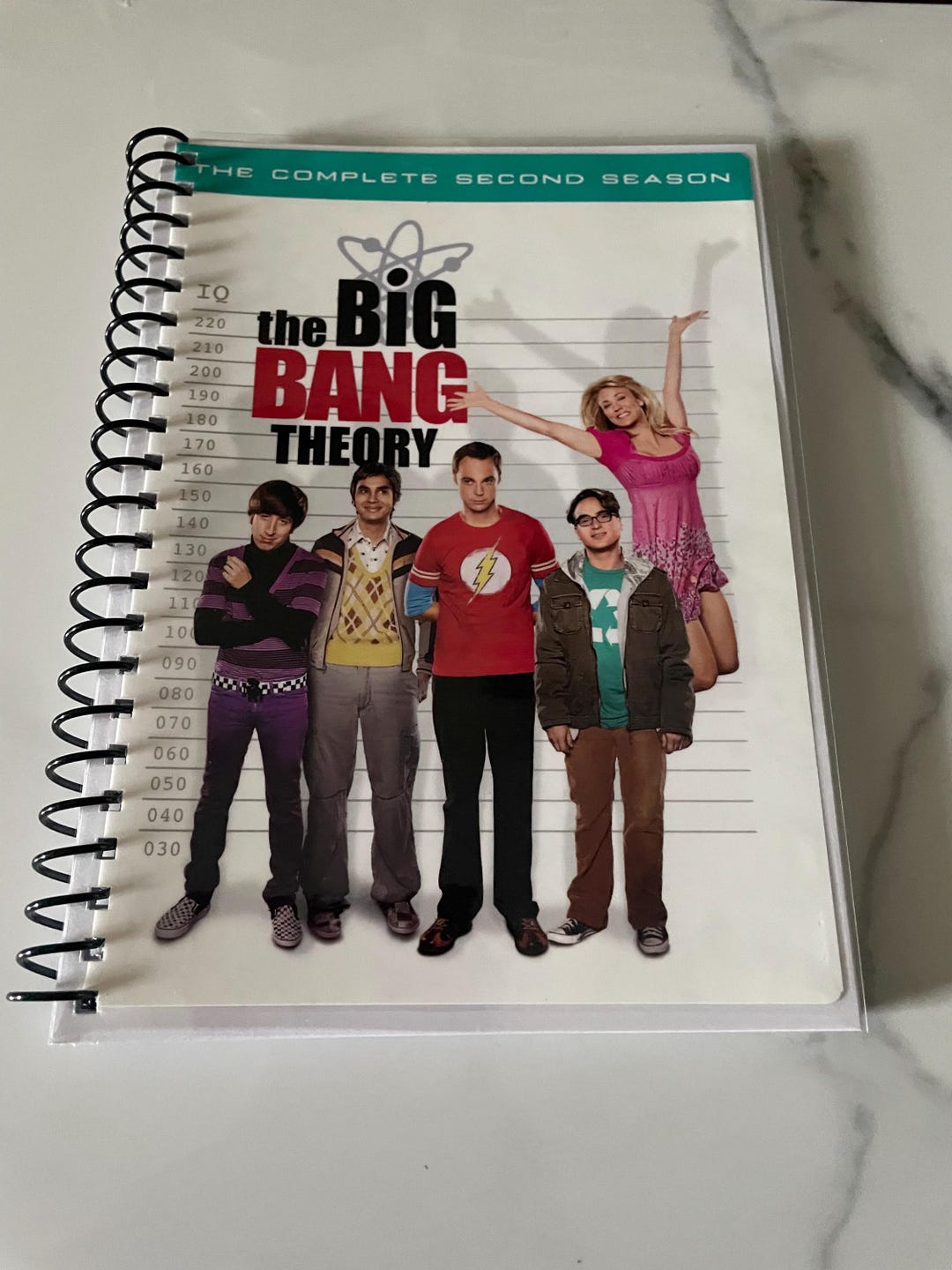 The Big Bang Theory Season Two Sheldon Cooper Penny Leonard TV Show DVD Upcycled Spiral Bound ...