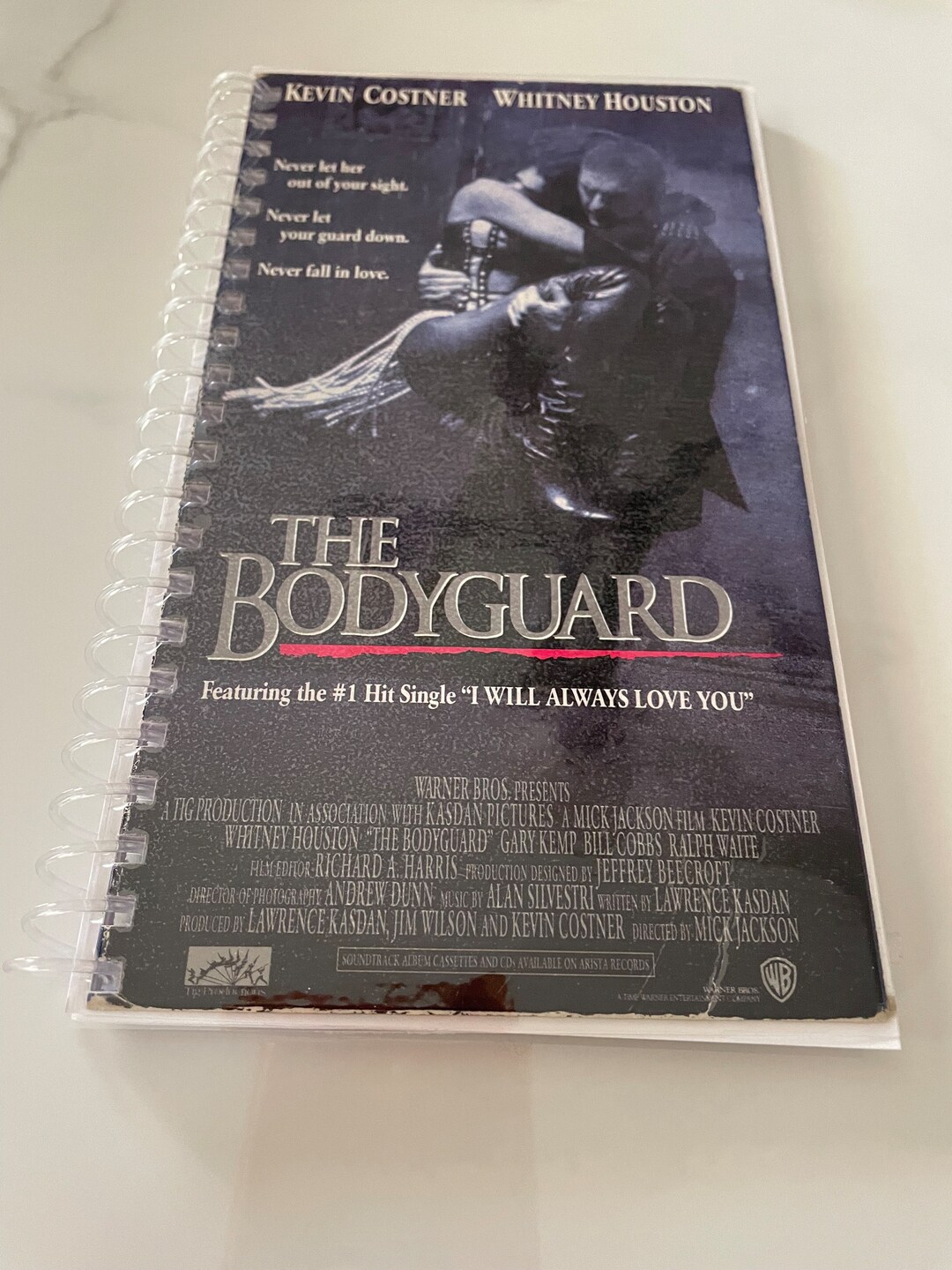 The Bodyguard 90s Movie VHS Upcycled Spiral Bound Notebook Journal ...