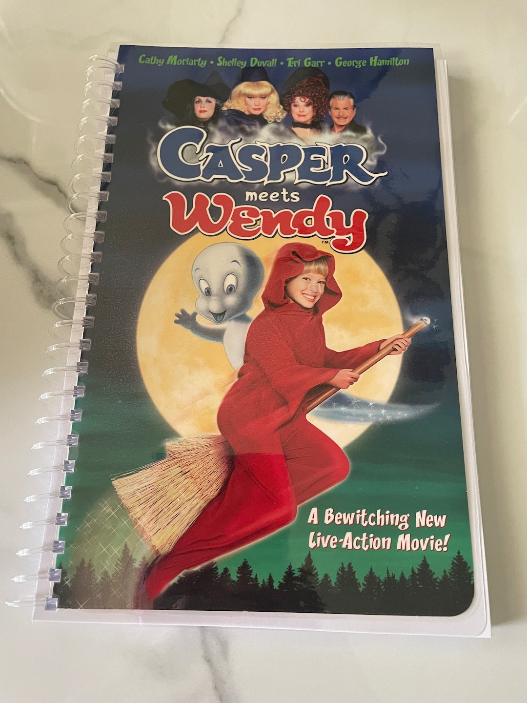 Casper Meets Wendy 90s Movie VHS Upcycled Spiral Bound Notebook Journal ...