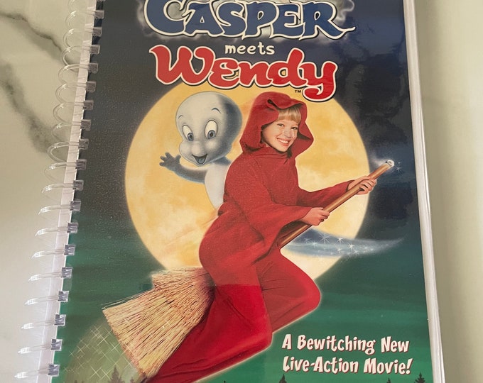 Casper Meets Wendy 90s Movie VHS Upcycled Spiral Bound Notebook Journal ...