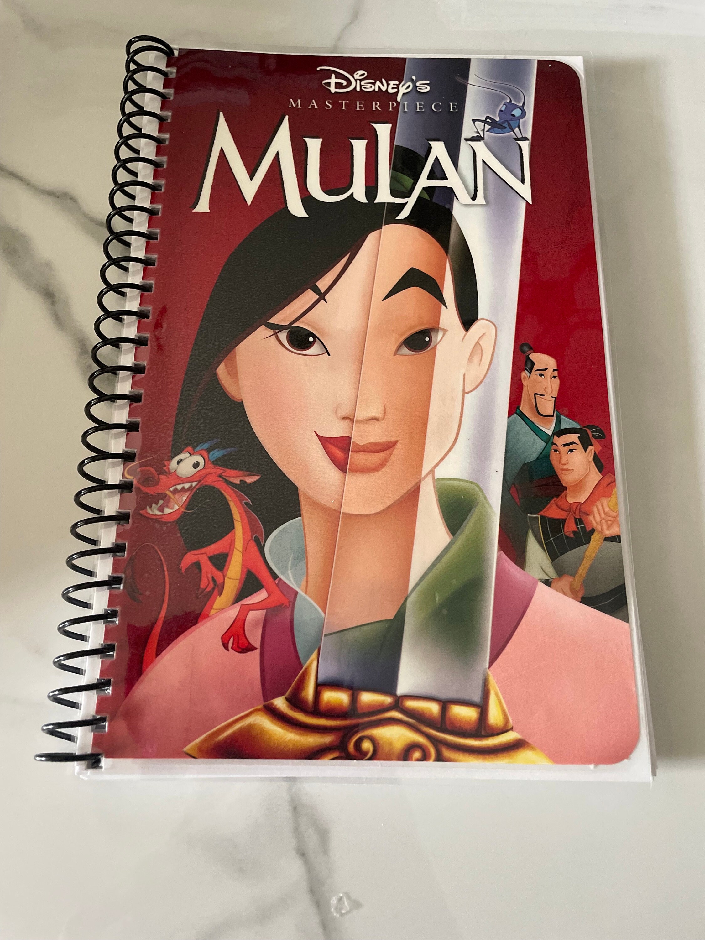 Disneys Mulan Animated 90s VHS Upcycled Spiral Bound Notebook Vintage ...