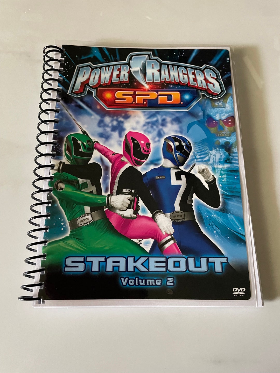 Power Rangers SPD Stakeout Volume 2 Movie DVD Upcycled Spiral Bound ...