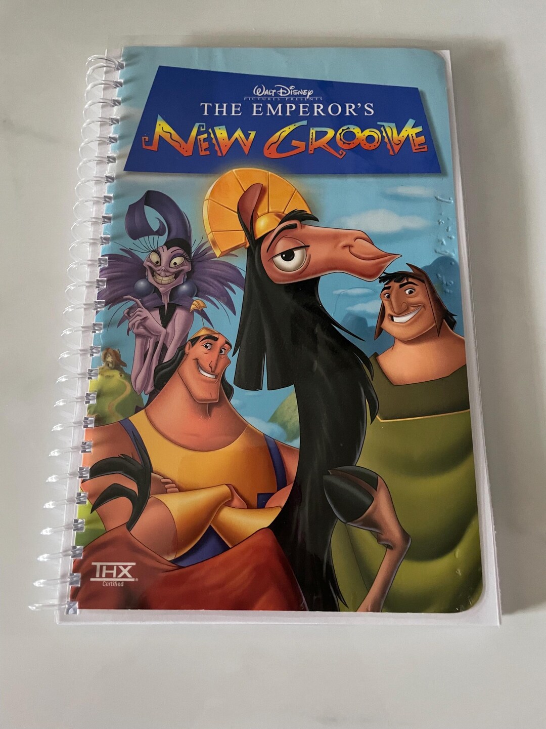 Disneys the Emperors New Groove Movie Animated VHS Upcycled Spiral ...