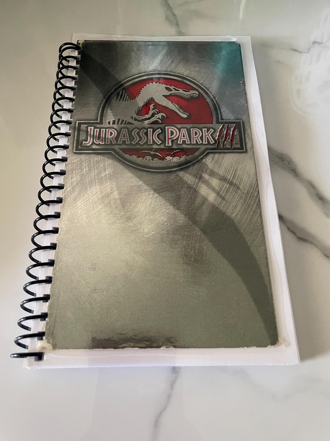 Jurassic Park 3 Movie VHS Video Upcycled Spiral Bound Notebook Notepad ...
