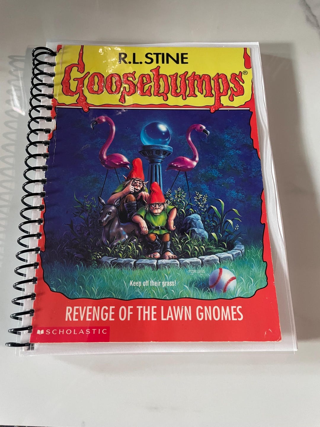 RL Stine Goosebumps Revenge of the Lawn Gnomes Book Upcycled Spiral ...