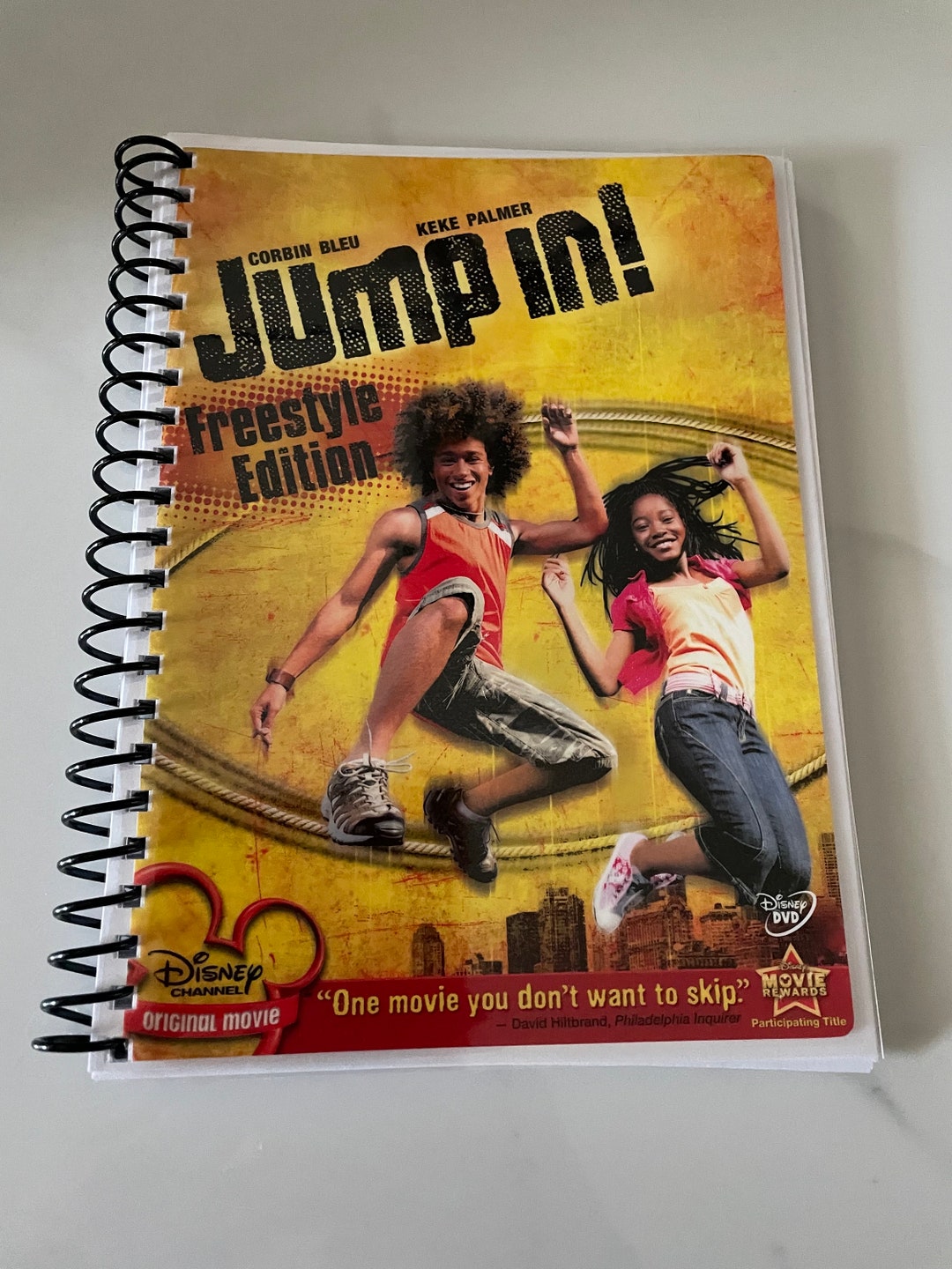 Disneys Jump in Movie DVD Upcycled Spiral Bound Notebook Journal ...