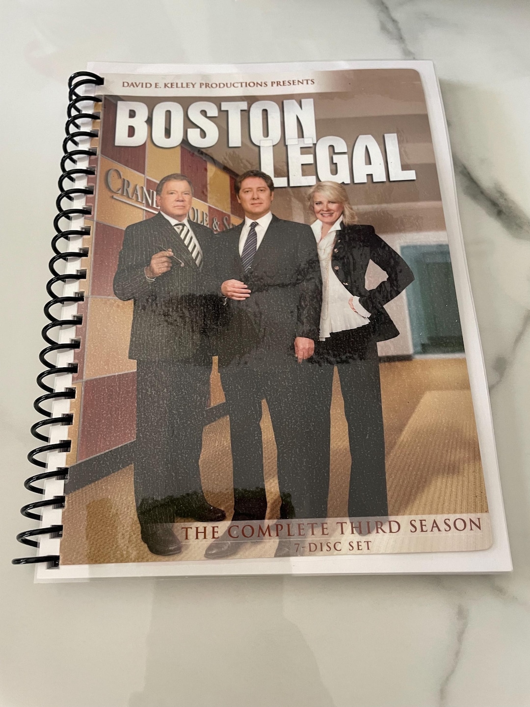 Boston Legal TV Series Show Season 3 DVD Video Upcycled Spiral Bound ...