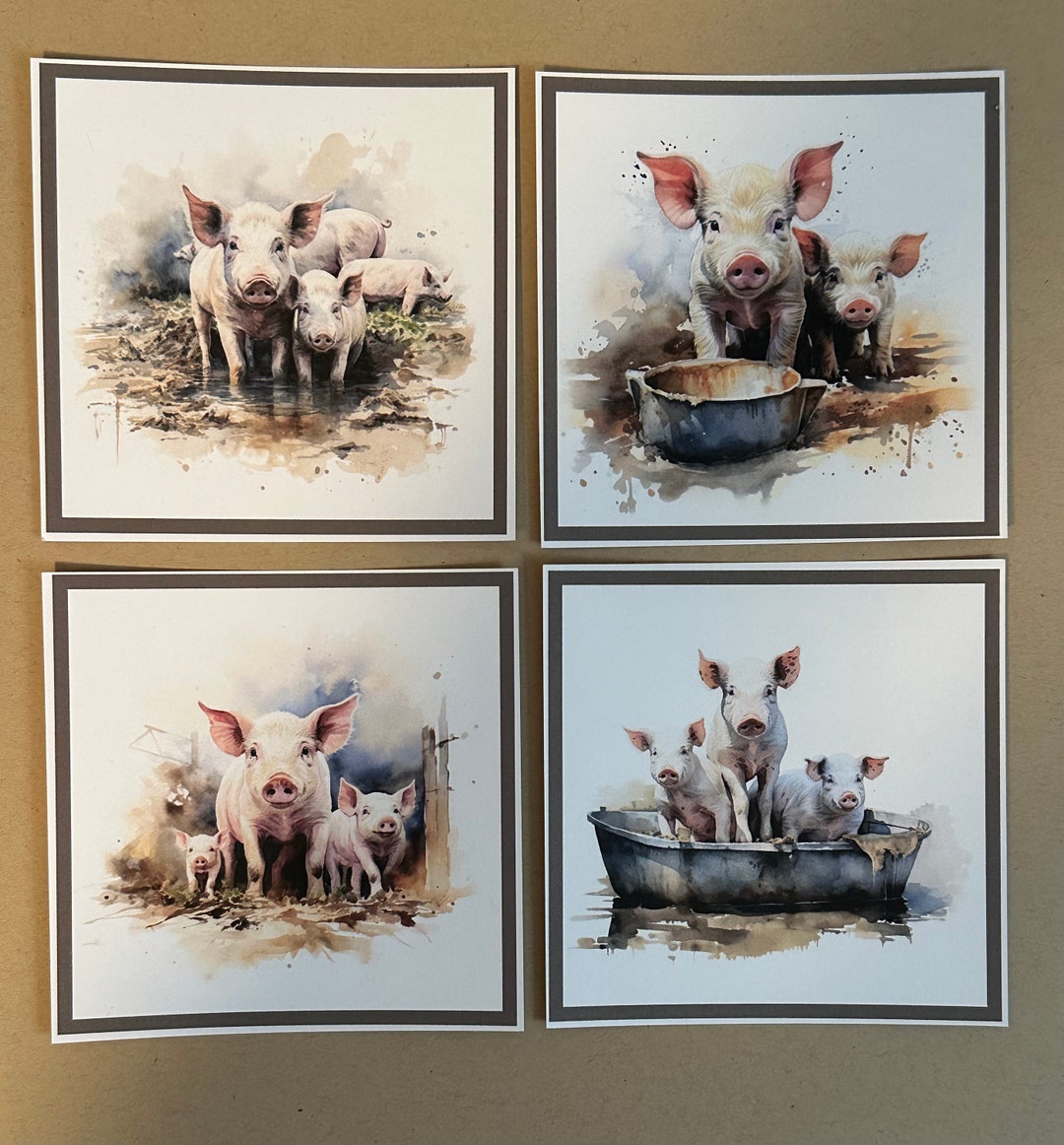 Pig Themed Coasters - Etsy