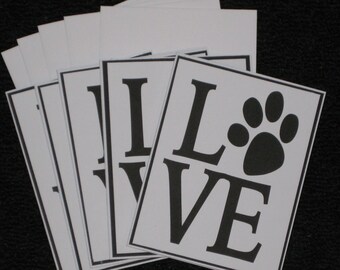 Paw Print Note Cards - Etsy