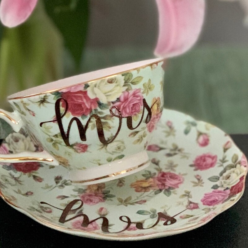 Floral Tea Cup - Etsy