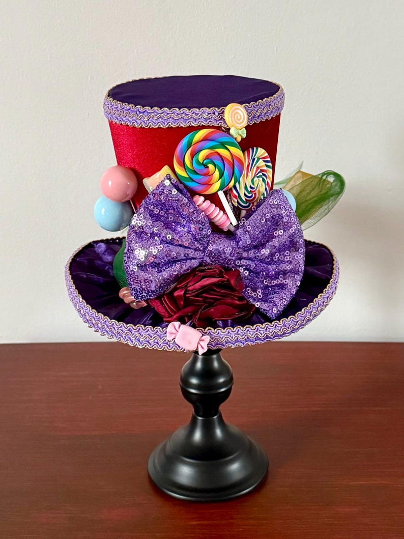 Willy Wonka Inspired Top Hat Centerpiece + Candlestick (6-12” Tall ...