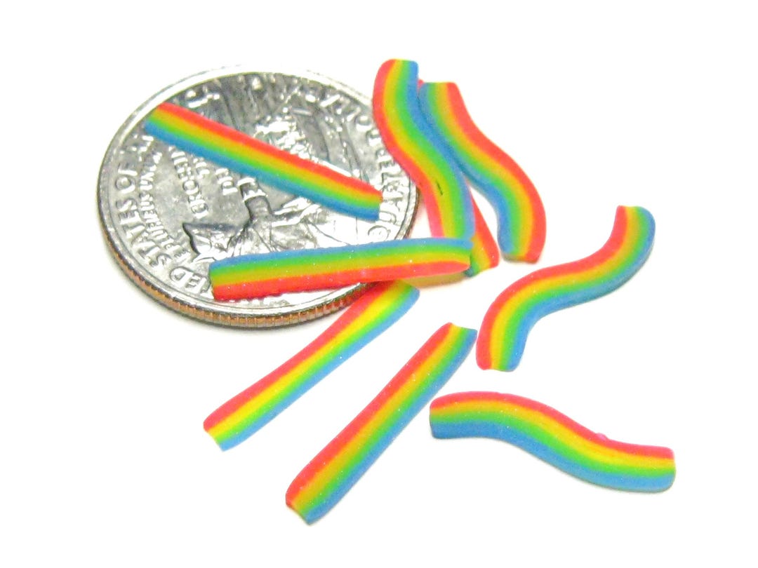 Tiny Rainbow Bacon Candies 10 Pcs - Etsy