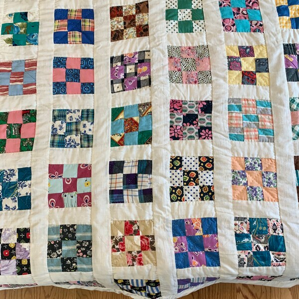 Nine Patch Quilt - Etsy