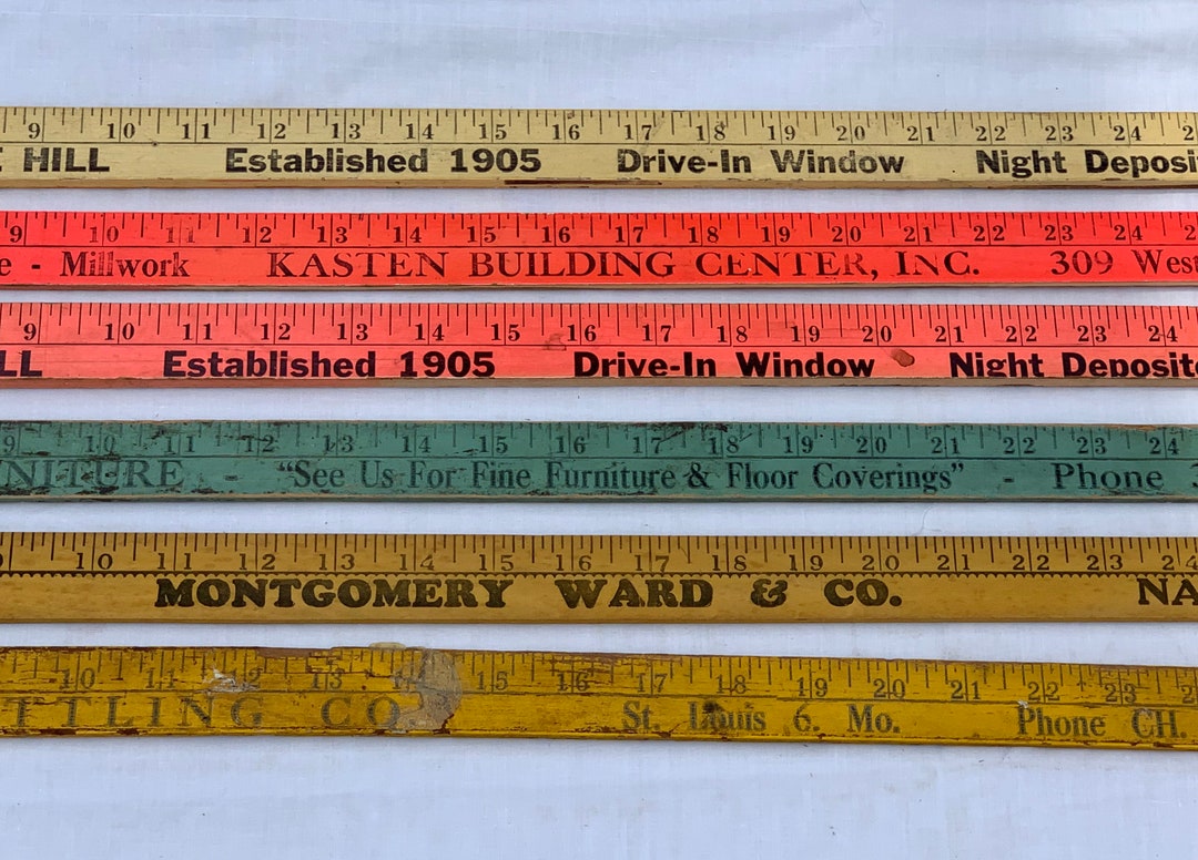 Wood Yardsticks, Wooden Advertising, Grapette Bottleing Co, Montgomery ...