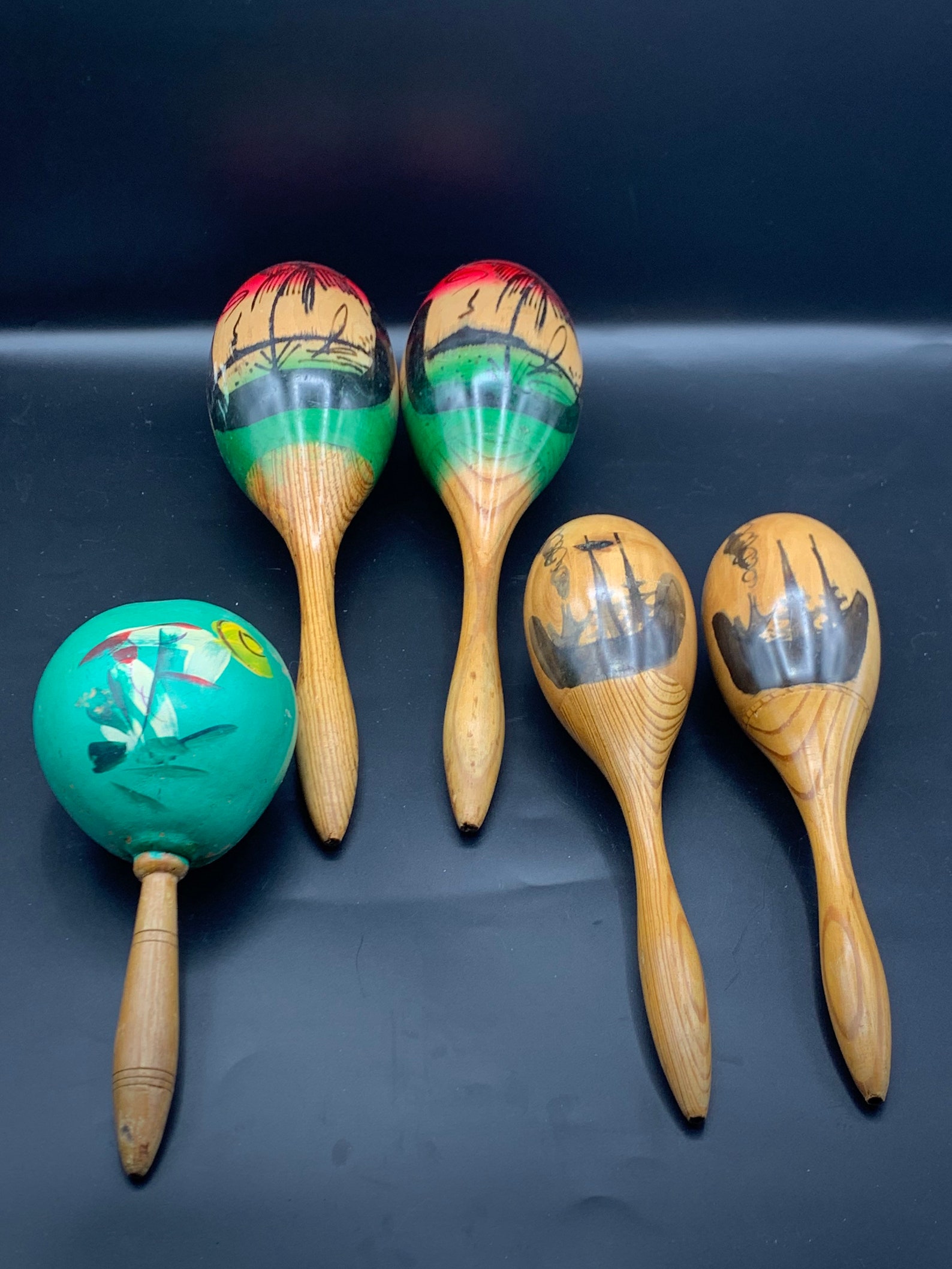 Vintage Maracas Hand-made Maracas With Wooden Handle and Hand - Etsy