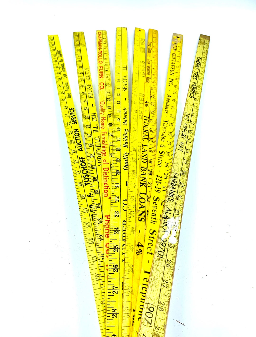 Yardsticks Vintage Measuring Sticks, Ford 1972 Auto Dealership ...